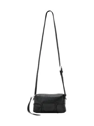 ALLSAINTS Micro Ares Crossbody Bag - Black/silver