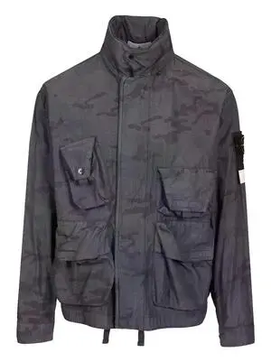 Stone Island Ripstop Camouflage Jacket - Grey