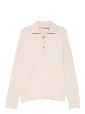 N°21 Crystal-embellished Spread-collar Sweater - Pink