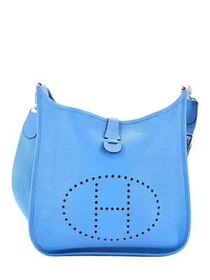 Hermès Gm Evelyne Bag Gen Iii Clemence - Blue