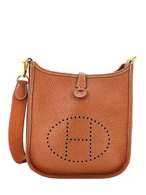 Hermès TPM Evelyne Bag Gen III Clemence Brown