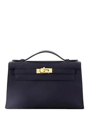 Hermès Kelly Pochette Swift - Black