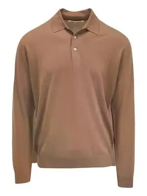 MAURIZIO BALDASSARI Button Collar Polo Shirt - Brown