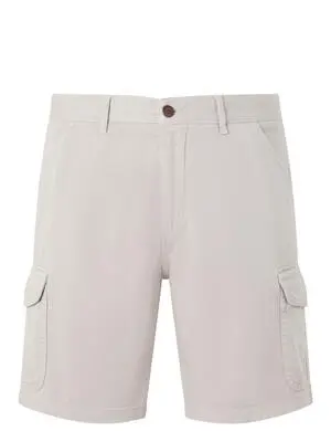 Mr P. Straight-leg Organic Cotton-twill Cargo Shorts - Neutrals