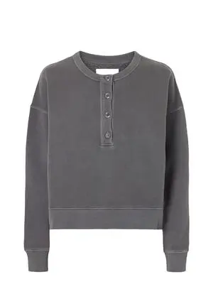Citizens Of Humanity Cotton-Blend Fleece Sweatshirt Gray
