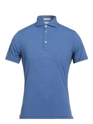 GHIRARDELLI Man Polo Shirt Light Green Size M Nylon, Elastane Blue