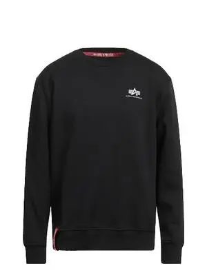 Alpha Industries Sweatshirt With Print And Logo - Black