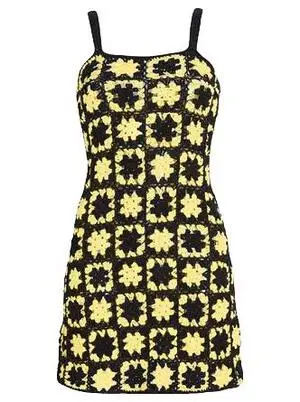 CRO-CHE Mini Dress Cotton - Black