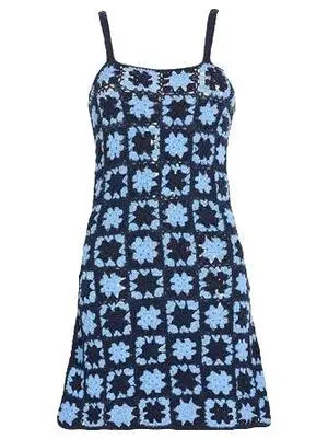 CRO-CHE Mini Dress Cotton - Blue