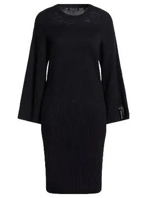 Armani Exchange Midi Bodycon Knit Dress - Blue