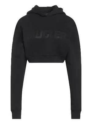 MUGLER Cotton-blend French Terry Sweatshirt - Black
