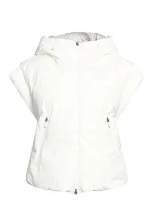Herno Puffer Polyester Hooded Vest - White