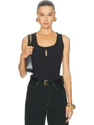 Victoria Beckham Split Tank Top - Black