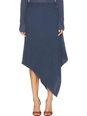 Victoria Beckham Draped Asymmetrical Midi Skirt - Eclipse