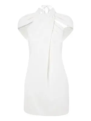 LANVIN Knitted Ribbed Top - Neutrals