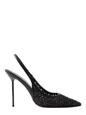 Paris Texas Lidia Slingback Pumps - Black