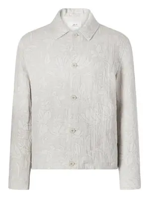 Mr P. Cotton And Linen-blend Jacquard Blouson Jacket - White