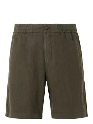 Mr P. Straight-leg Linen Shorts - Green