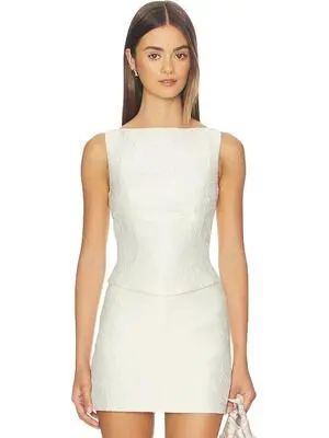 Amanda Uprichard Ines Top - Chalk