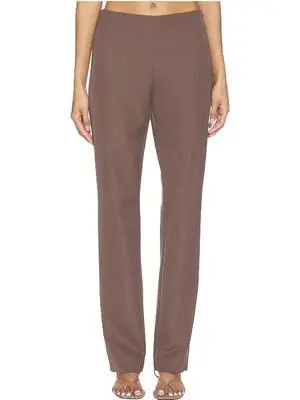 ST. AGNI Silk Canvas Tailored Pants - Mud
