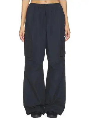 Nike Mid Rise Oversized Woven Cargo Pants - Black & Sail