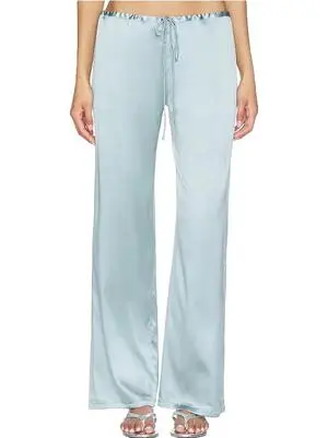EB DENIM Wren Loose Pull On Pant - Dusty Blue Silk
