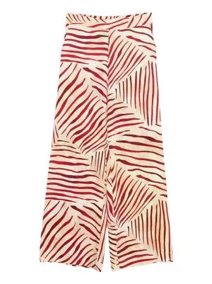 CLIPS Abstract Print Palazzo Pants - Neutrals