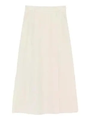 Antonelli Firenze Panelled A-line Midi Skirt - Neutrals