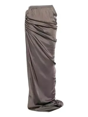 Rick Owens Edfu Draped Maxi Skirt Grey