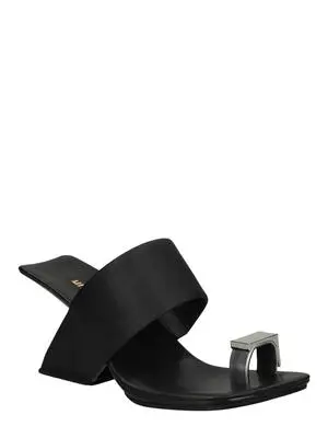 United Nude Loop Toe Hi Architectural-heel Ring Sandals - Black