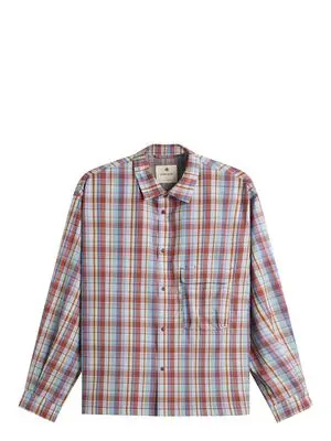 SNOW PEAK Fade Check Breezy Shirt - Red