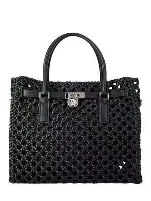 Michael Kors Woven Padlock Tote - Black