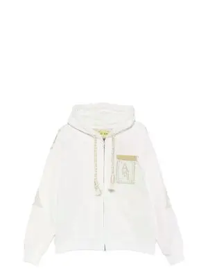 AL AIN Logo-patch Zip-up Hoodie - Neutrals