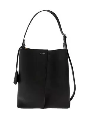 Loewe Large Bilbao Leather Bucket Bag - Black
