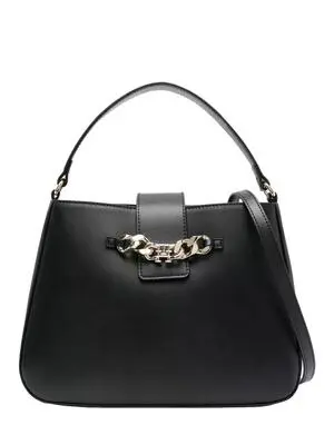 Tommy Hilfiger Monogram Chain-detail Satchel - Black
