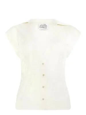 DONDE ESTEBAN Guayabera Pointelle-knit Shirt - Neutrals