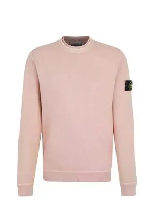 Stone Island Sweatshirt With Logo Patch - Pink