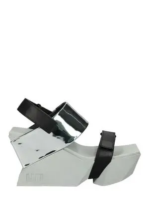 United Nude Brutt Metallic Touch-strap Sandals - Silver
