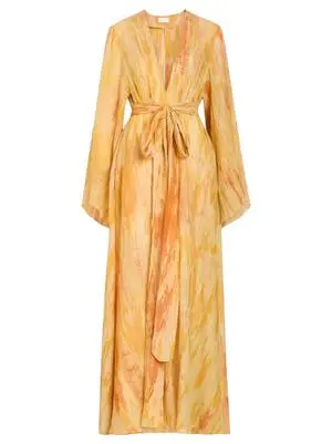 DELOS Abstract-print Dress - Yellow