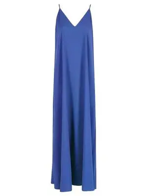 GIANLUCA CAPANNOLO Rosie V-neck Maxi Dress - Blue