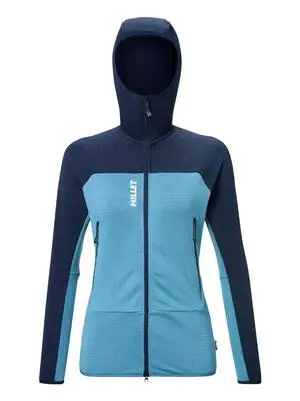 PASCAL MILLET Waffle-knit Panelled Hooded Jacket - Blue