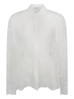 Ermanno Scervino Embroidered Lace Shirt - White