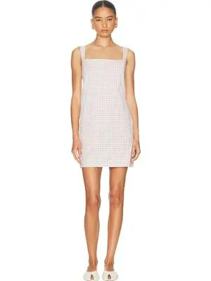 Simkhai Sloan Mini Dress - Sand Gingham