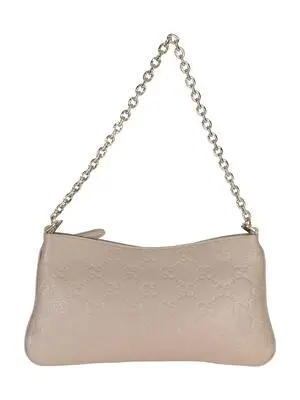 Gucci Grained Calfskin Shoulder Bag - Gray