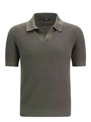 ZEGNA Waffle-Knit V-Neck Sweater