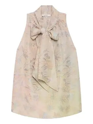 Malìparmi Tie-detailed Blouse - Neutrals