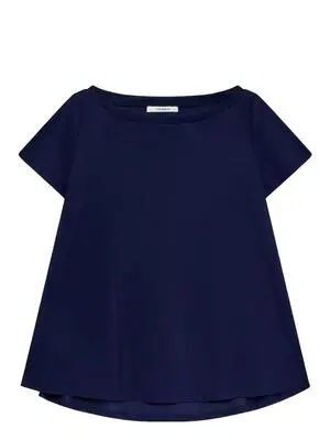 Malìparmi Boat-neck A-line T-shirt - Blue