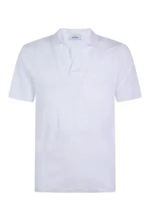 GRAN SASSO V-neck Polo Shirt - White