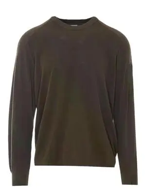 C.P. COMPANY Lens-detail Round-neck Sweater - Green