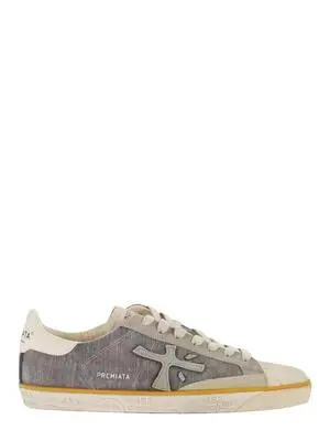 Premiata Steven 8050 Logo-patch Sneakers - Blue